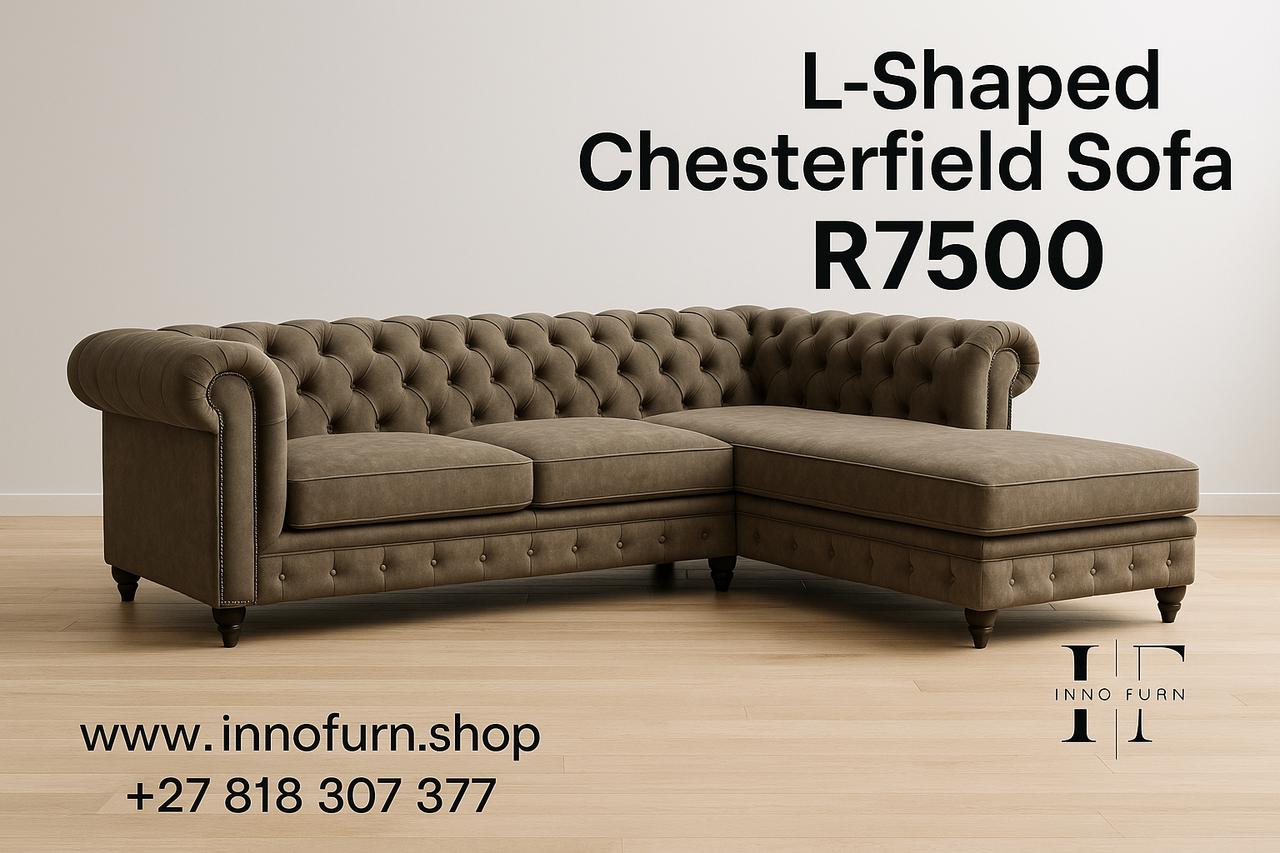 L-Shaped Chesterfield Sofa - Inno Furn