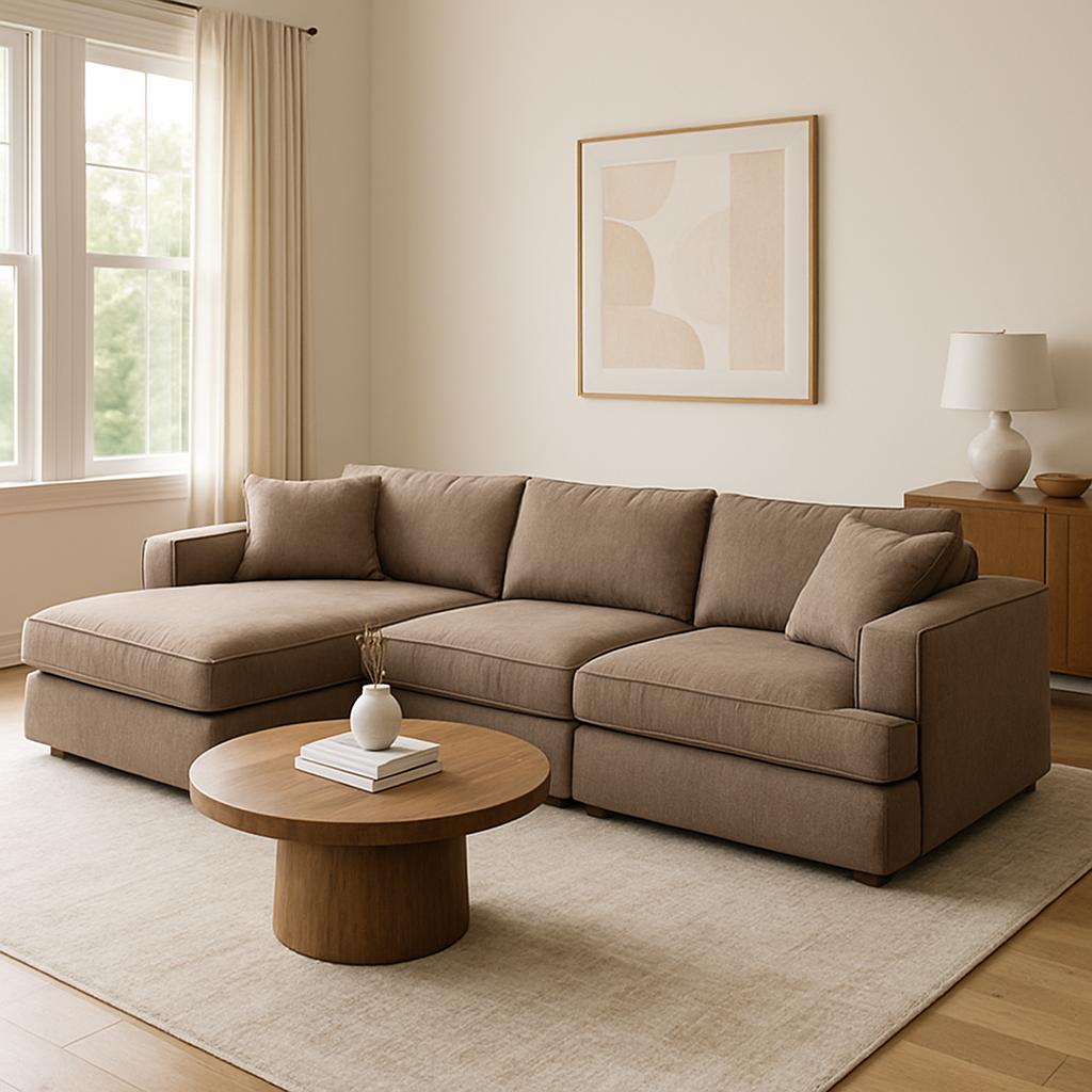L-Shaped Sectional Couch (3-Seater + Chaise) - Inno Furn